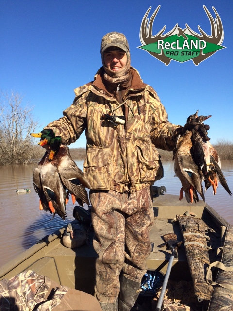 Coy Purkey with mallards on a 15 degree morning.